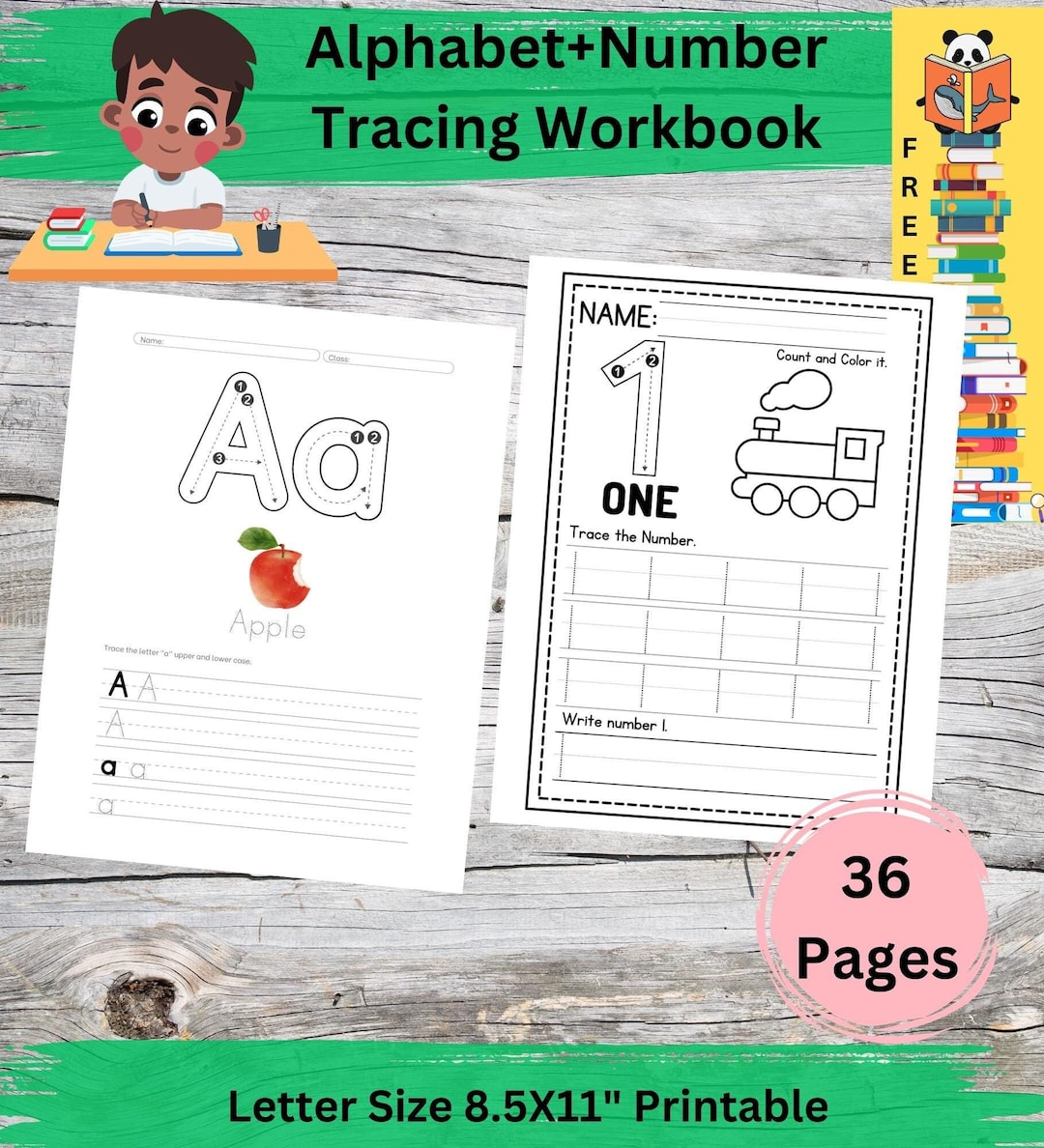 Alphabet Tracing Workbook |number Tracing Workbook | Learn to Write the ...