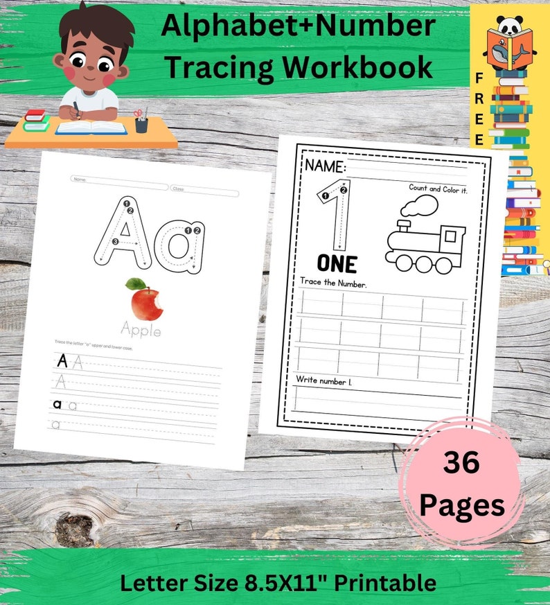 Alphabet Tracing Workbook |number Tracing Workbook | Learn to Write the ...
