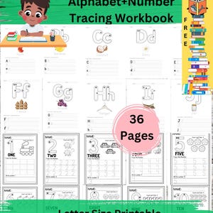 Alphabet Tracing Workbook |number Tracing Workbook | Learn to Write the ...