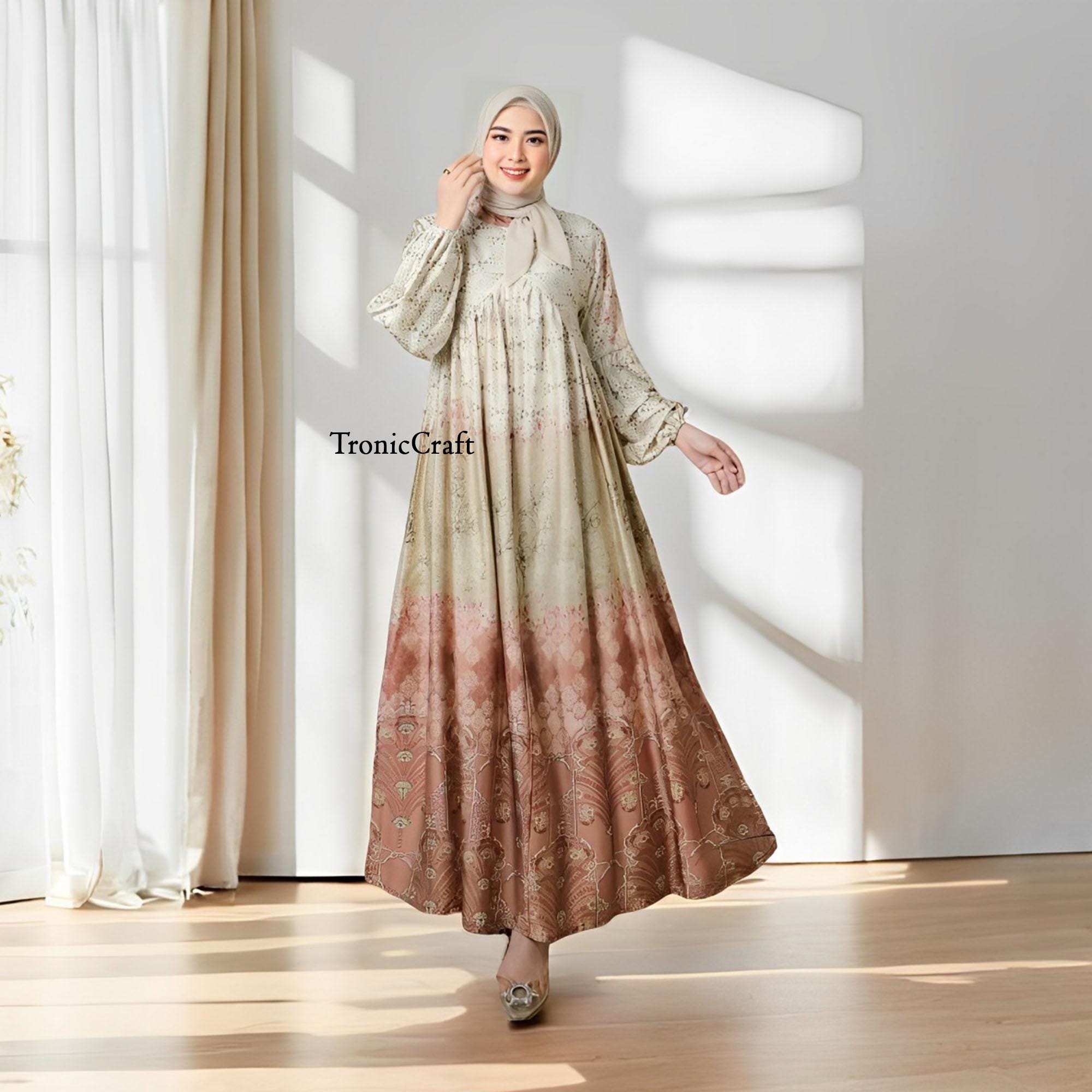 Najja Dress Simplistic Design With Almeera-inspired Motif,muslim Dress ...