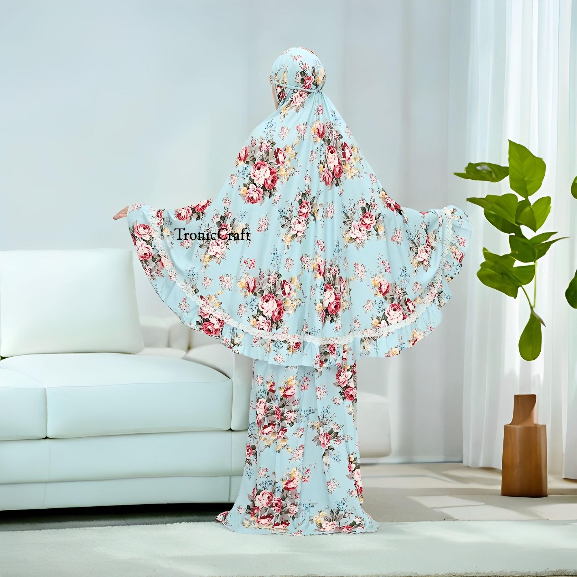 Shiva Blue Mukena Elegant and Comfortable Regular Adult Mukena,mukena ...