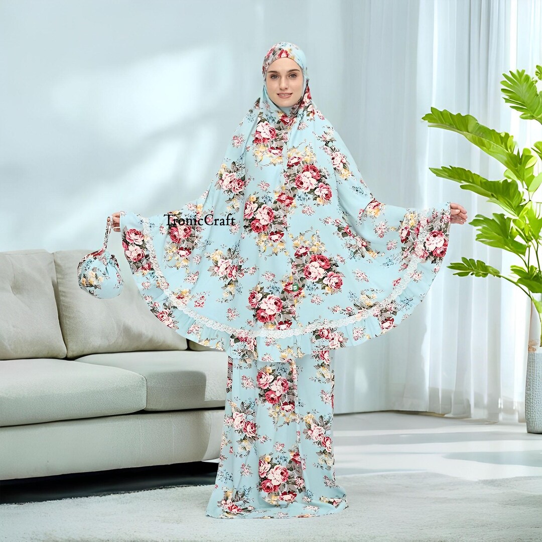 Shiva Blue Mukena Elegant and Comfortable Regular Adult Mukena,mukena ...