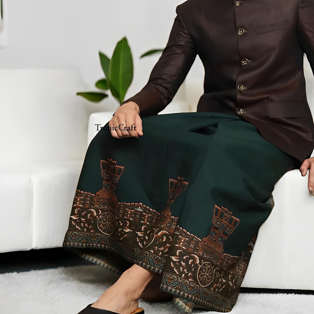 Men's Tower Sarong From Batik Plain and New Patterned Sarongs Unique ...