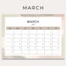 2024 Neutral Monthly Calendar, Printable Calendar, Minimalist Calendar ...