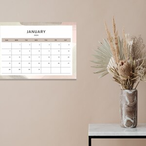 2024 Neutral Monthly Calendar, Printable Calendar, Minimalist Calendar ...