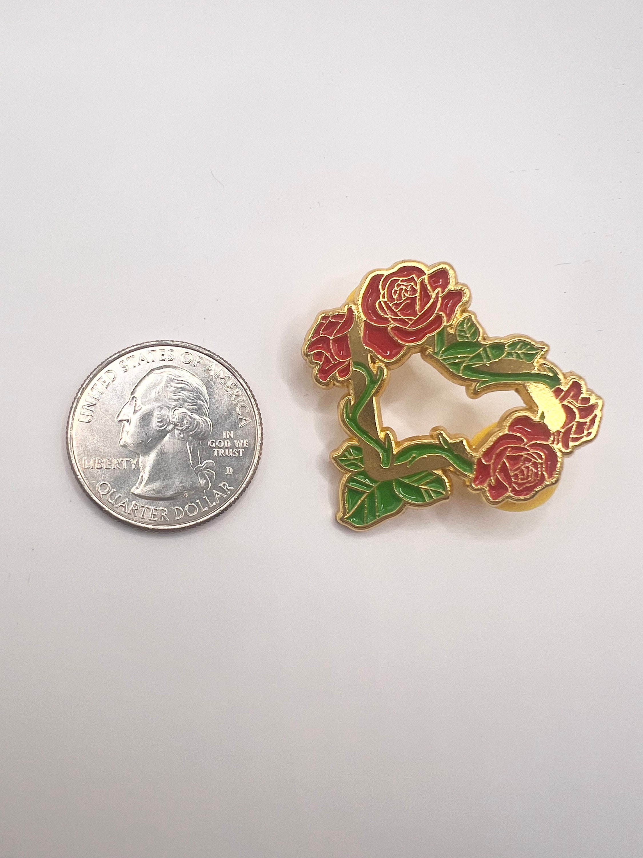 Hat Pins | Golden Roses Hat Pin | Flowers Hat Pins | New Era Frame Pin ...
