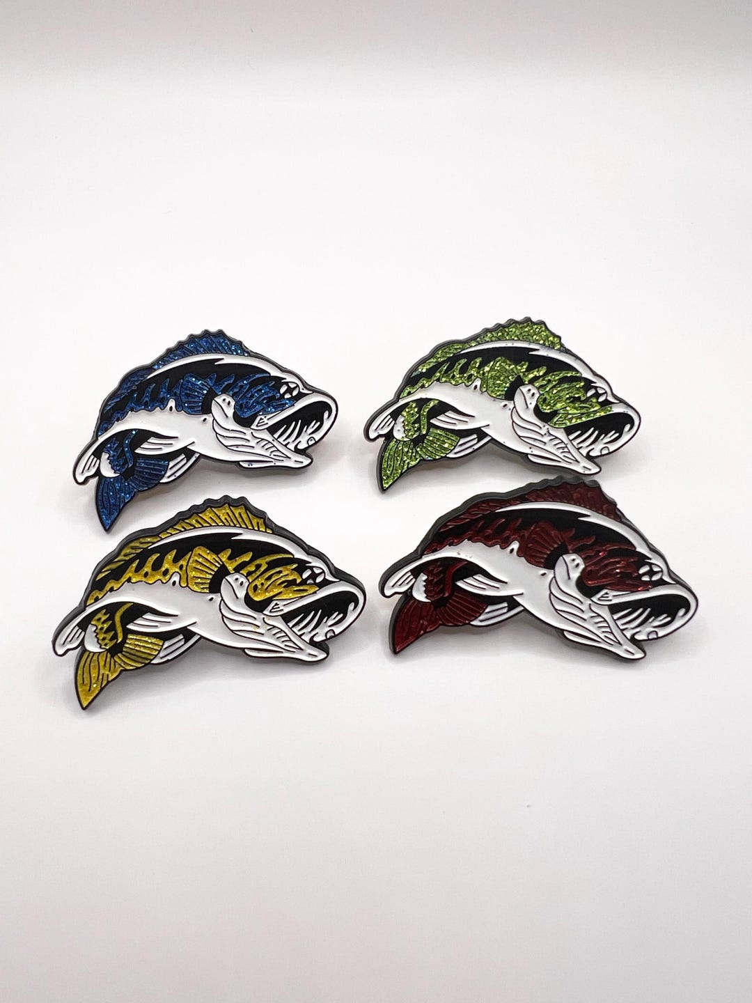 Hat Pins | Fish Hat Pins | Bass Hat Pin | Gorrita Del Pescado Pins - Etsy
