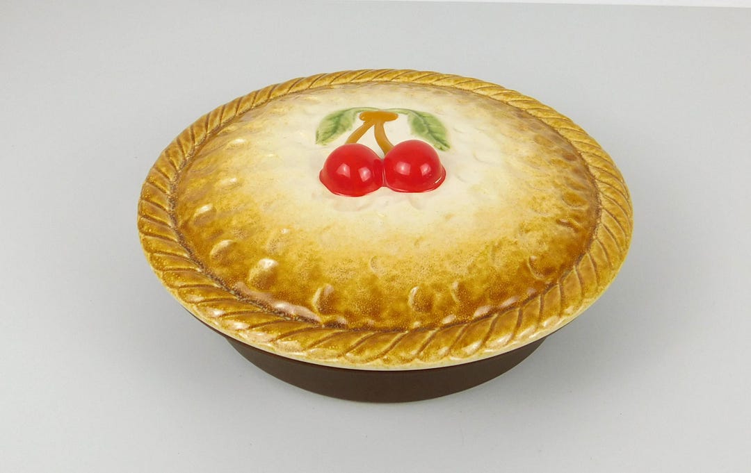 Vintage Ceramic Cherry Pie Serving Dish W/ Lid - Made in Portugal - Etsy