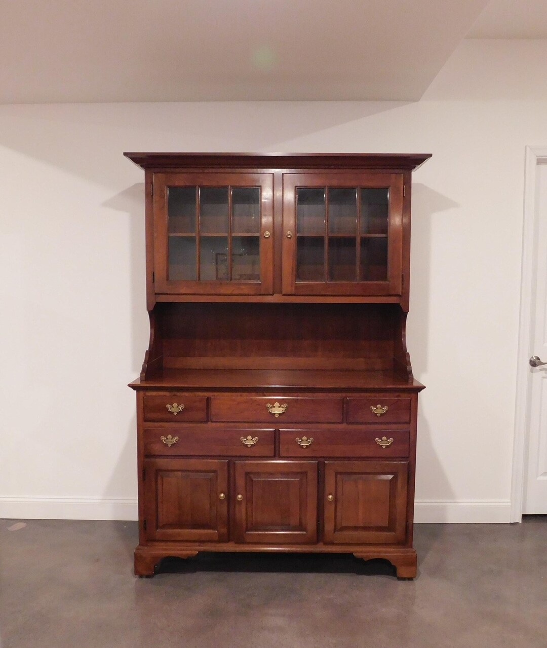 The John Vogler Group 2-part Cherry Wood Hutch/buffet - Etsy