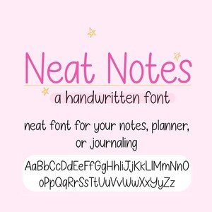 Handwritten Font Cute Teacher Neat Font for Notes Serif Font for ...