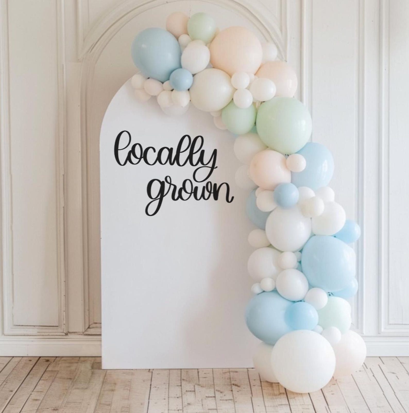 Locally Grown Baby Shower Svg Backdrop Arch Cricut File Farmers Market ...