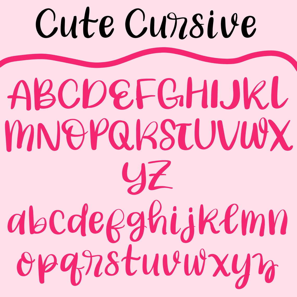 Handwriting Font Cute Cursive Font Bundle for Birthday Party Canva Font ...
