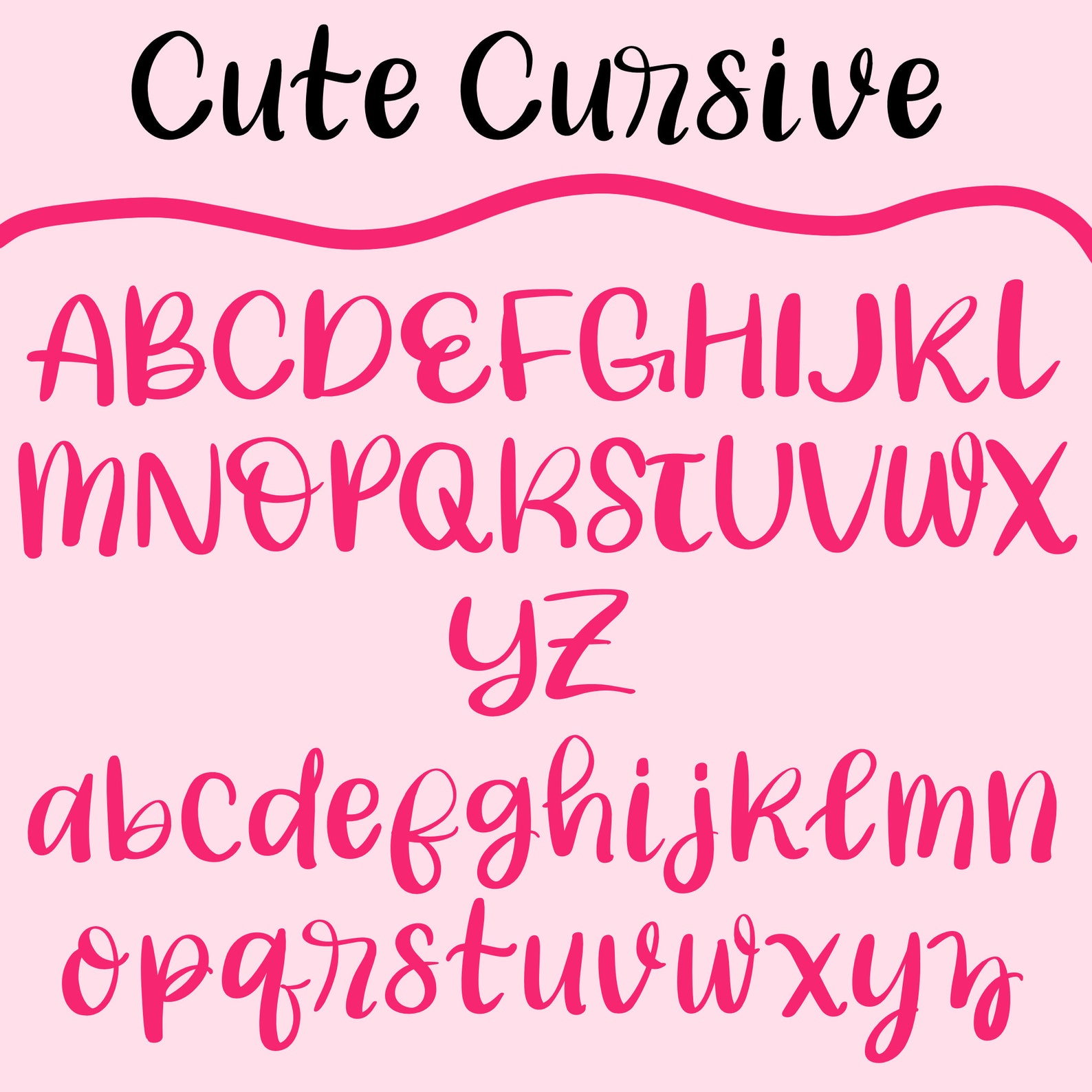 Handwriting Font Cute Cursive Font Bundle for Birthday Party Canva Font ...