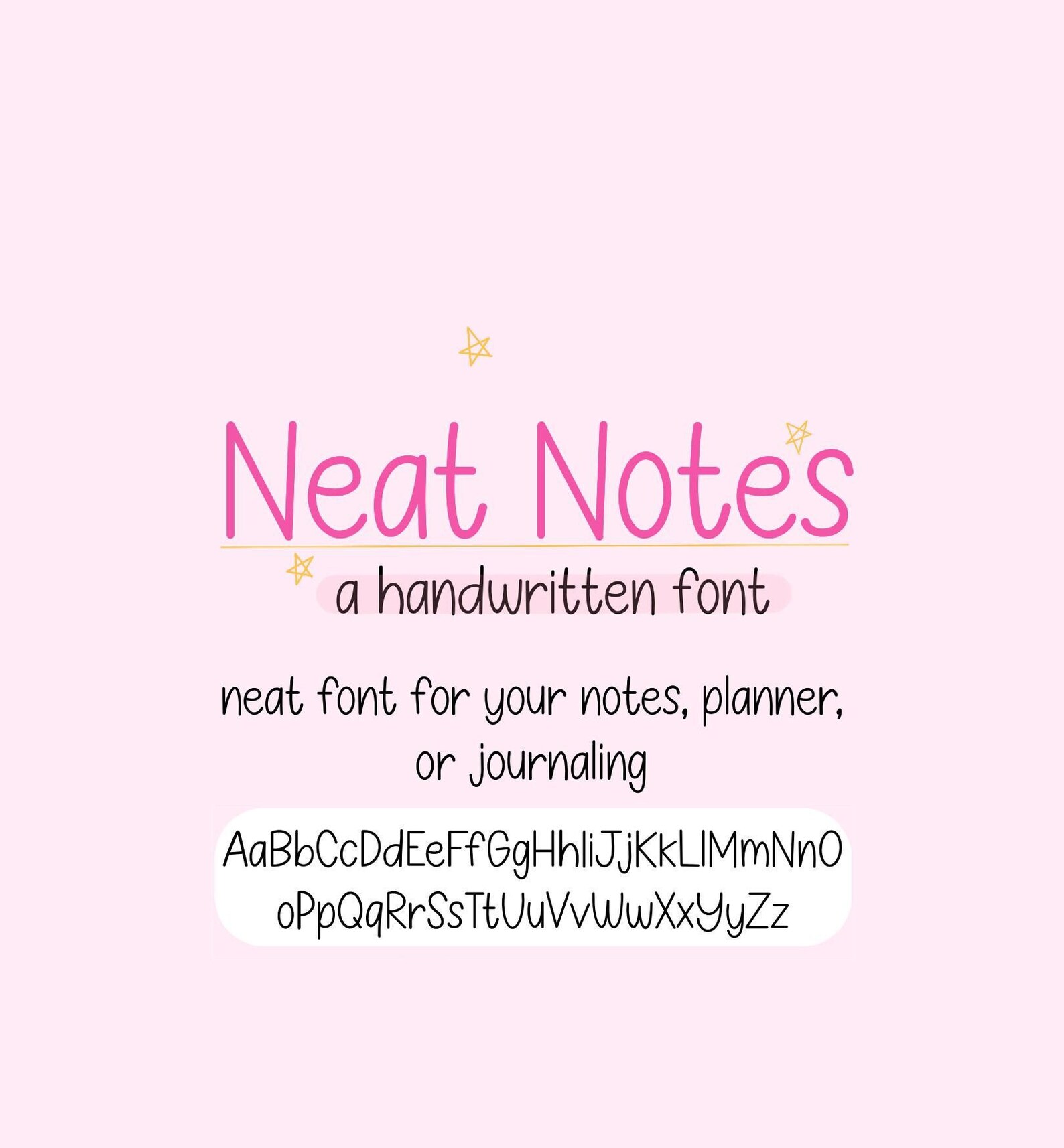 Handwritten Font Cute Teacher Neat Font for Notes Serif Font for ...
