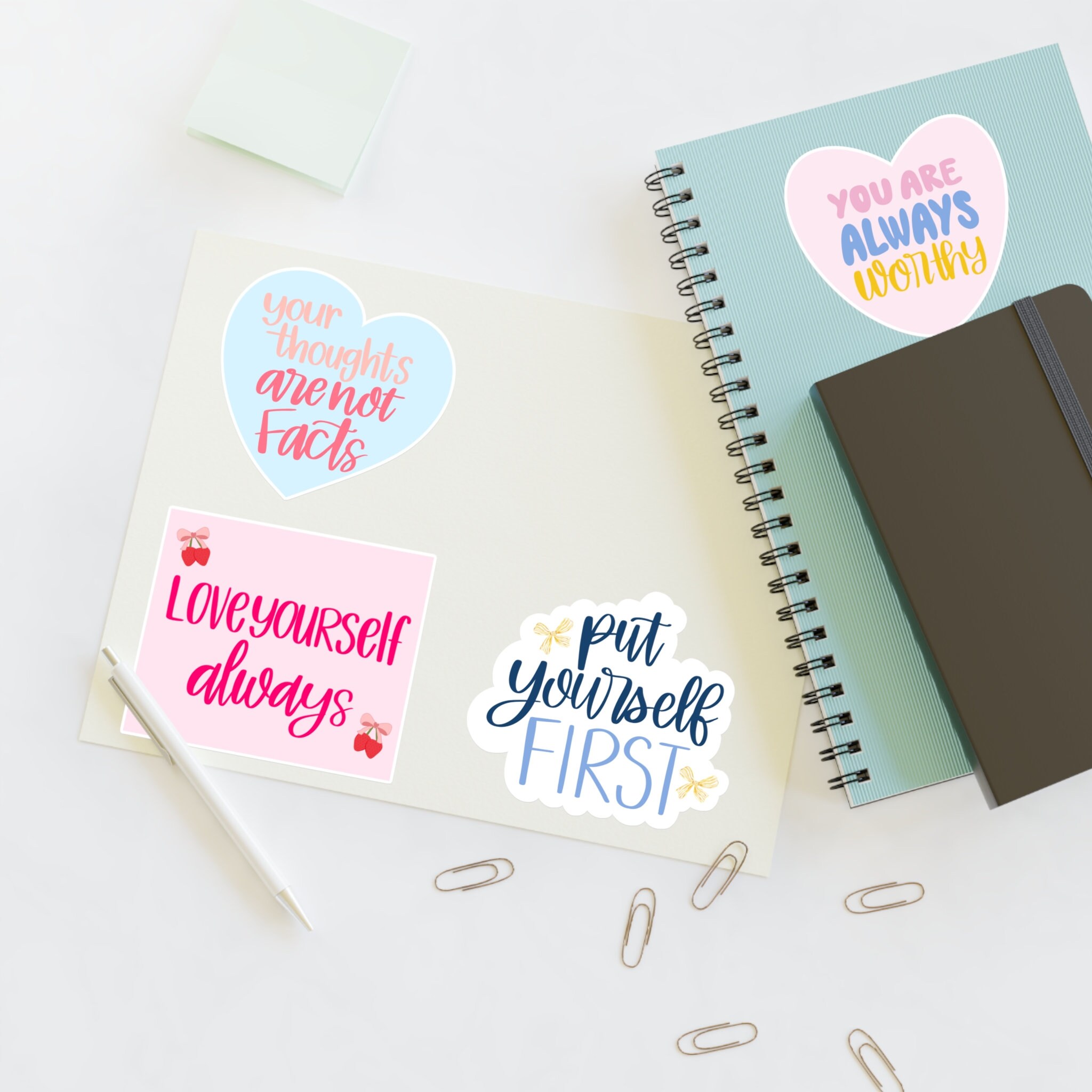 Mental Health Sticker Pack Cute Positive Affirmation Sticker Sheet ...