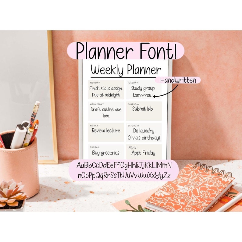 Handwritten Font Cute Teacher Neat Font for Notes Serif Font for ...