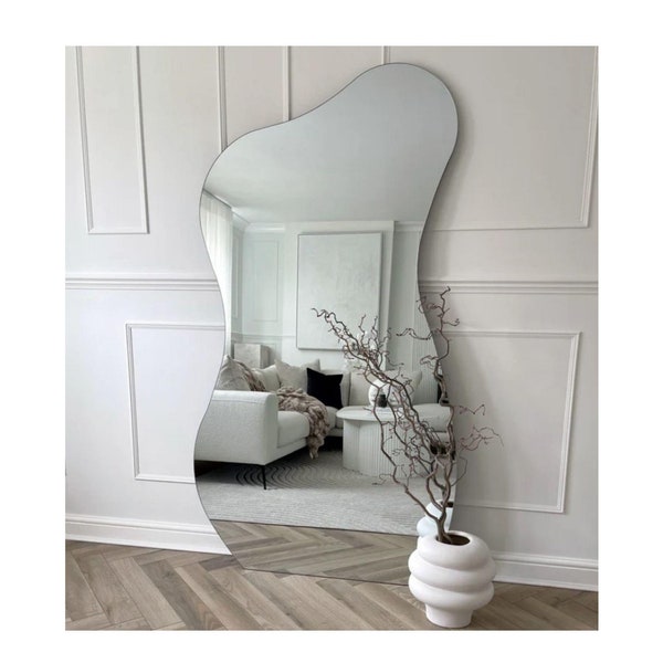 Irregular Frameless Full Length Mirror - Etsy