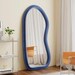 Floor Mirror Asymmetric , Full Body Mirror, Wavy Wall Mirror, Large ...