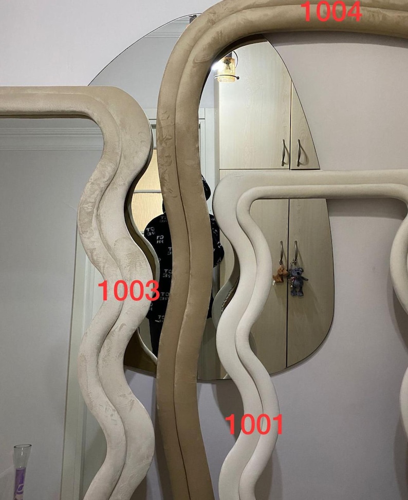 Full Length Mirror, Full Body Floor Mirror, Wavy Irregular Mirror ...