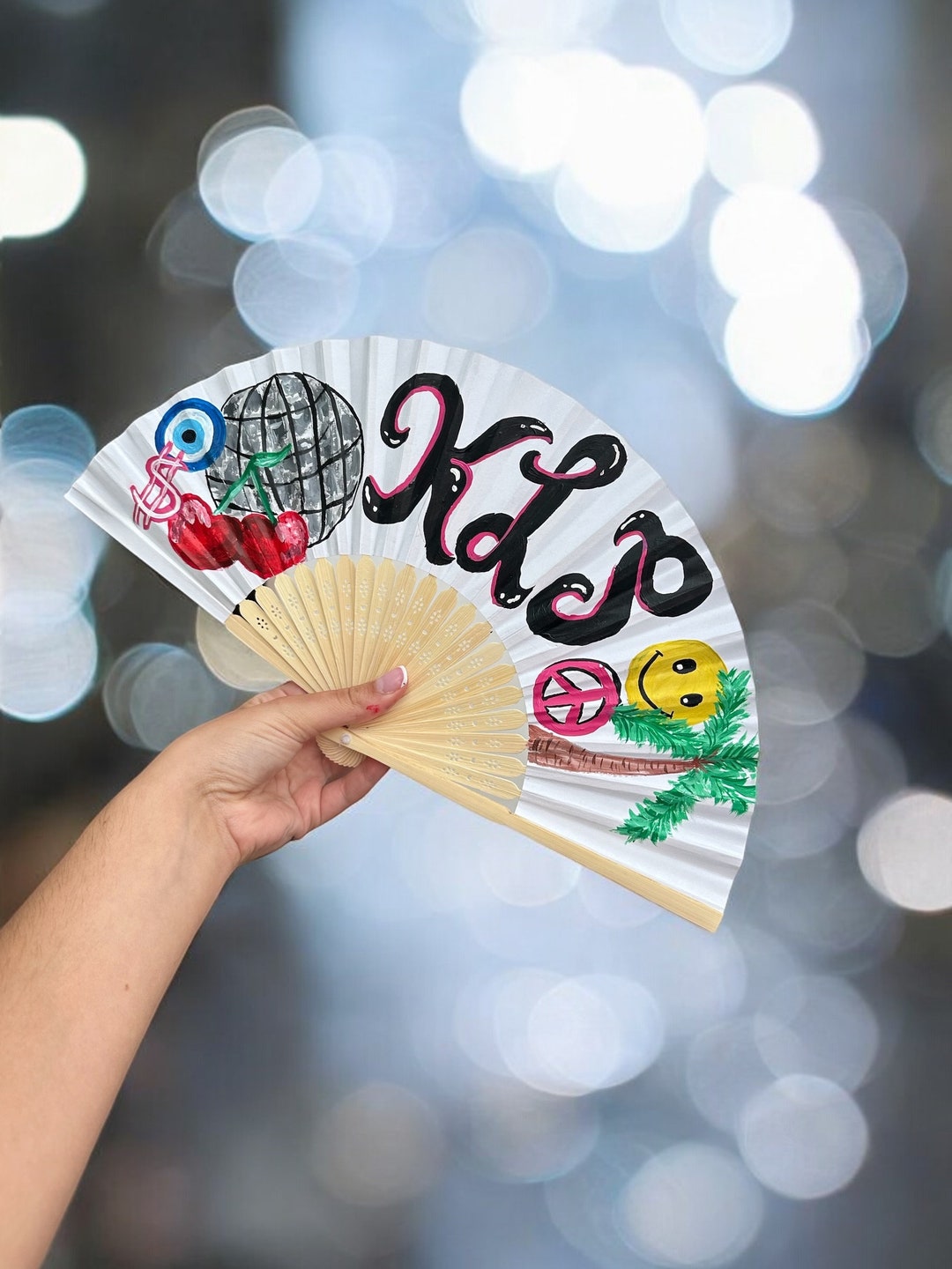 Ibiza Themed Paper Rave Fan - Etsy