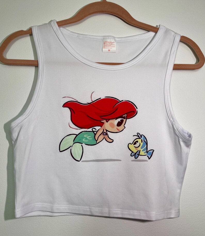 Disney Princesses Cropped Tank Top: Ariel, Rapunzel & More - Etsy