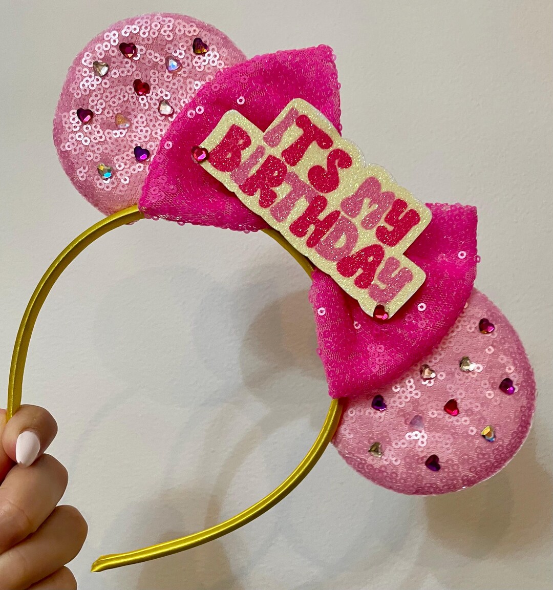 BIRTHDAY Crown Inspired Mickey / Minnie Mouse Ears Headband ...