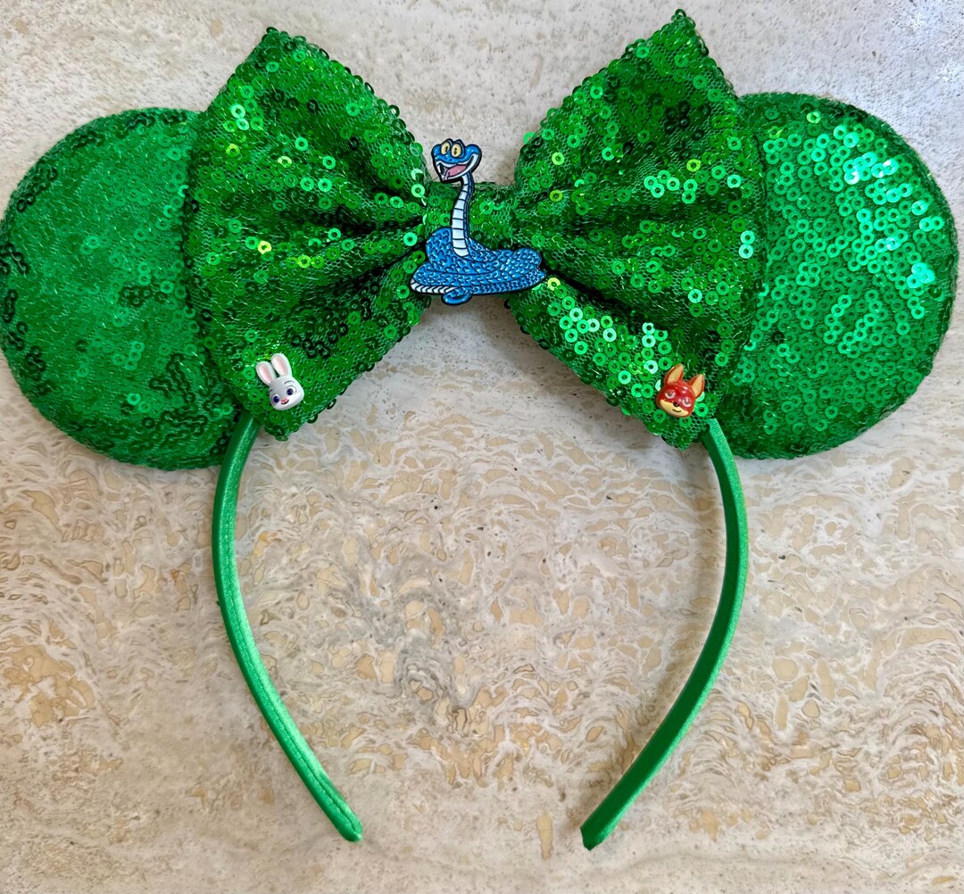 Zootopia Gary the Snake Sequin Mouse Ears Headband - Etsy