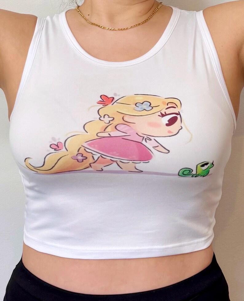 Disney Princesses Cropped Tank Top: Ariel, Rapunzel & More - Etsy