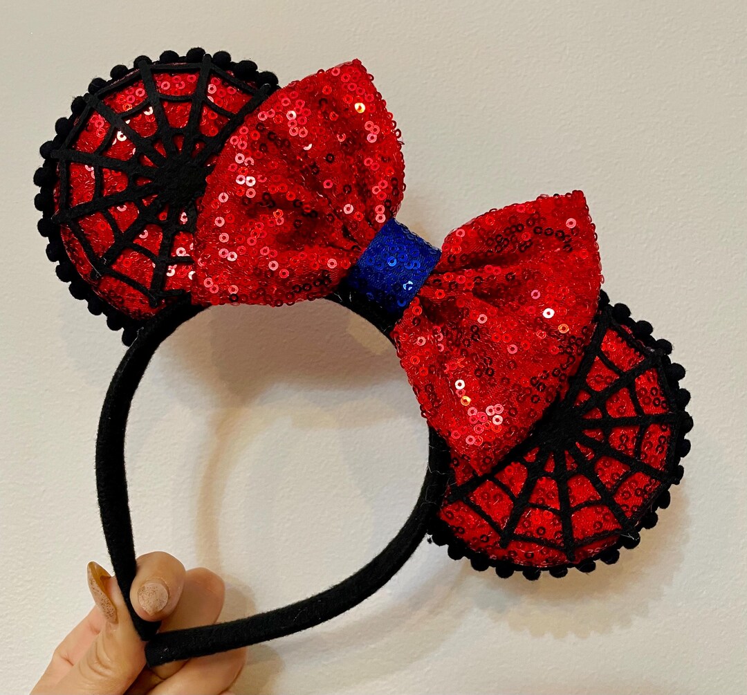 Spiderman Inspired Mickey / Minnie Ears Headband. - Etsy