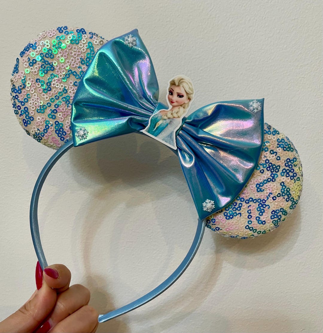 Frozen ELSA Inspired Mickey / Minnie Mouse Ears Headband. Disney Ears ...