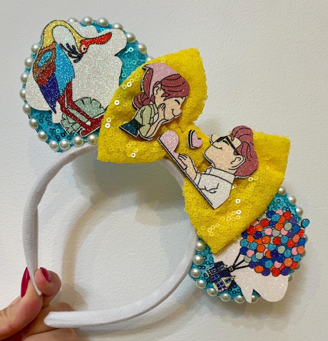 Disney UP Inspired Mickey / Minnie Mouse Ears Headband. Up, Carl, Kevin ...