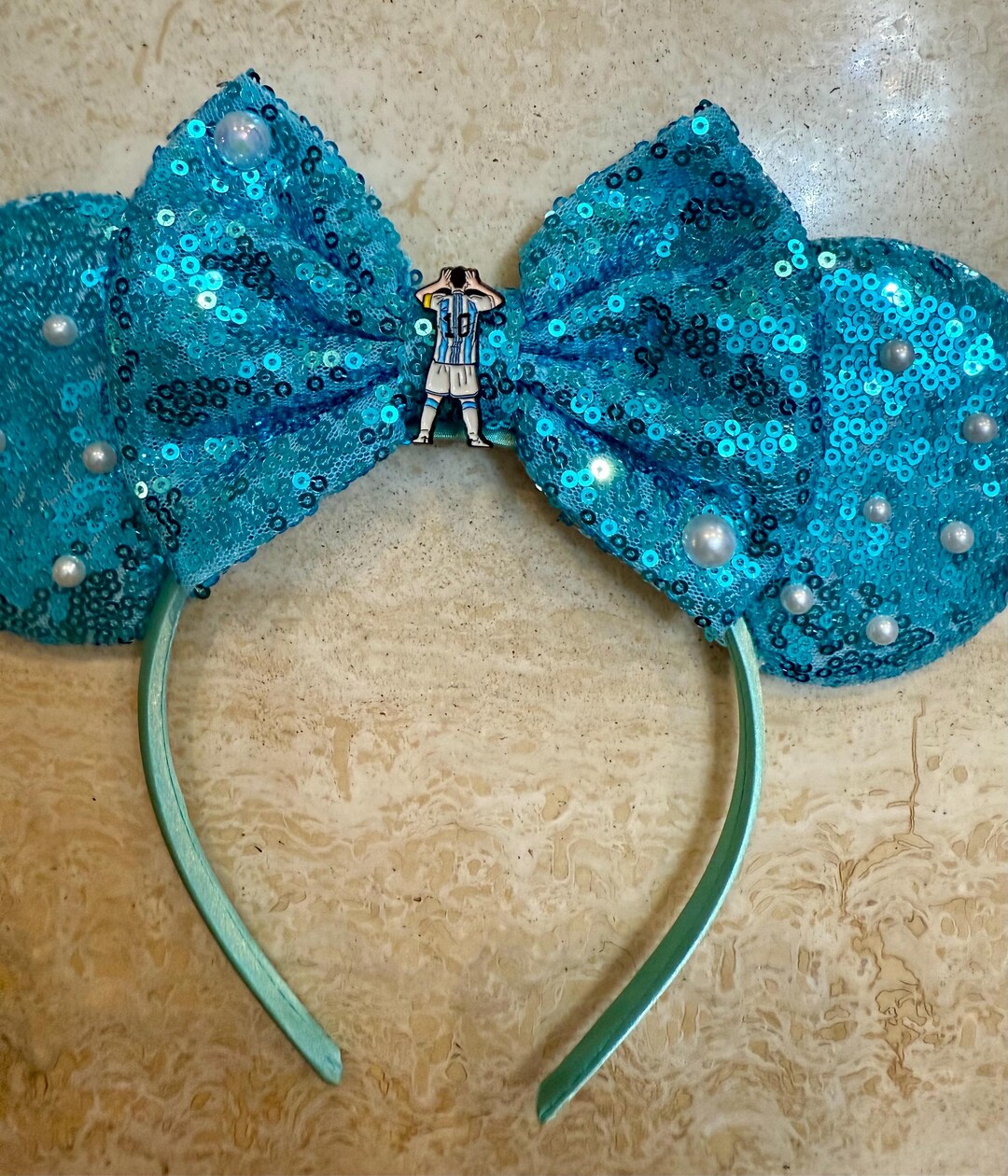 Messi Inspired Mickey Mouse Ears Headband - Etsy