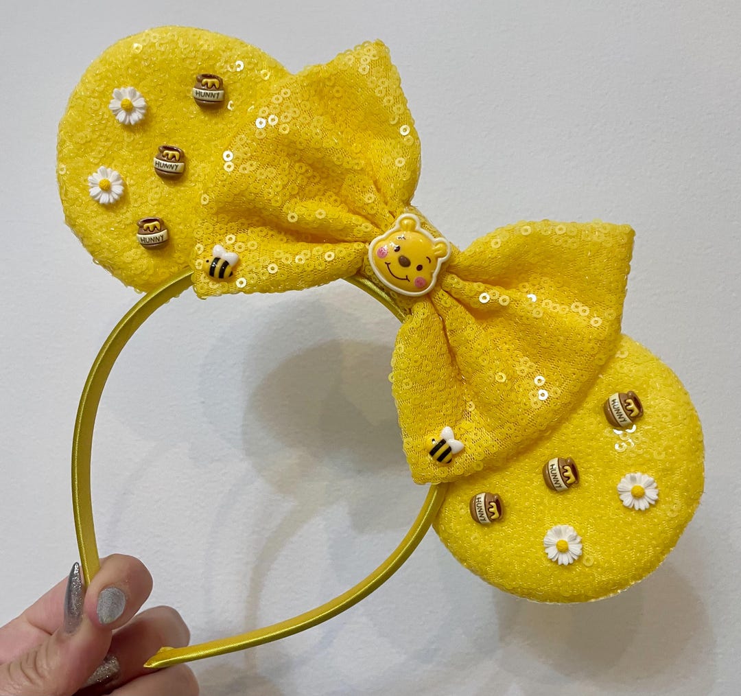 Winnie the Pooh / Honey Comb / Bees Inspired Mickey / Minnie Mouse Ears ...