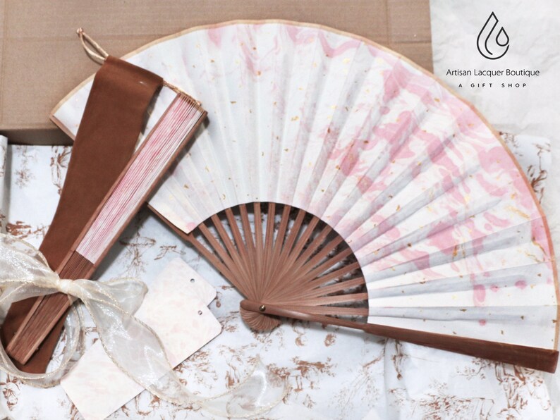 6PCS Personalised Bamboo Lacquer Wedding Fans, Wedding Party Favor ...