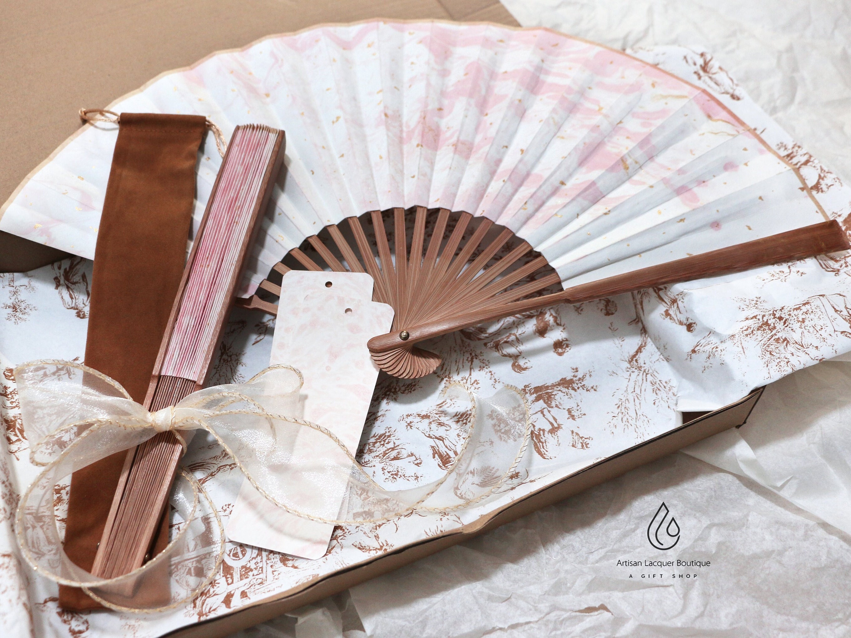 6PCS Personalised Bamboo Lacquer Wedding Fans, Wedding Party Favor ...