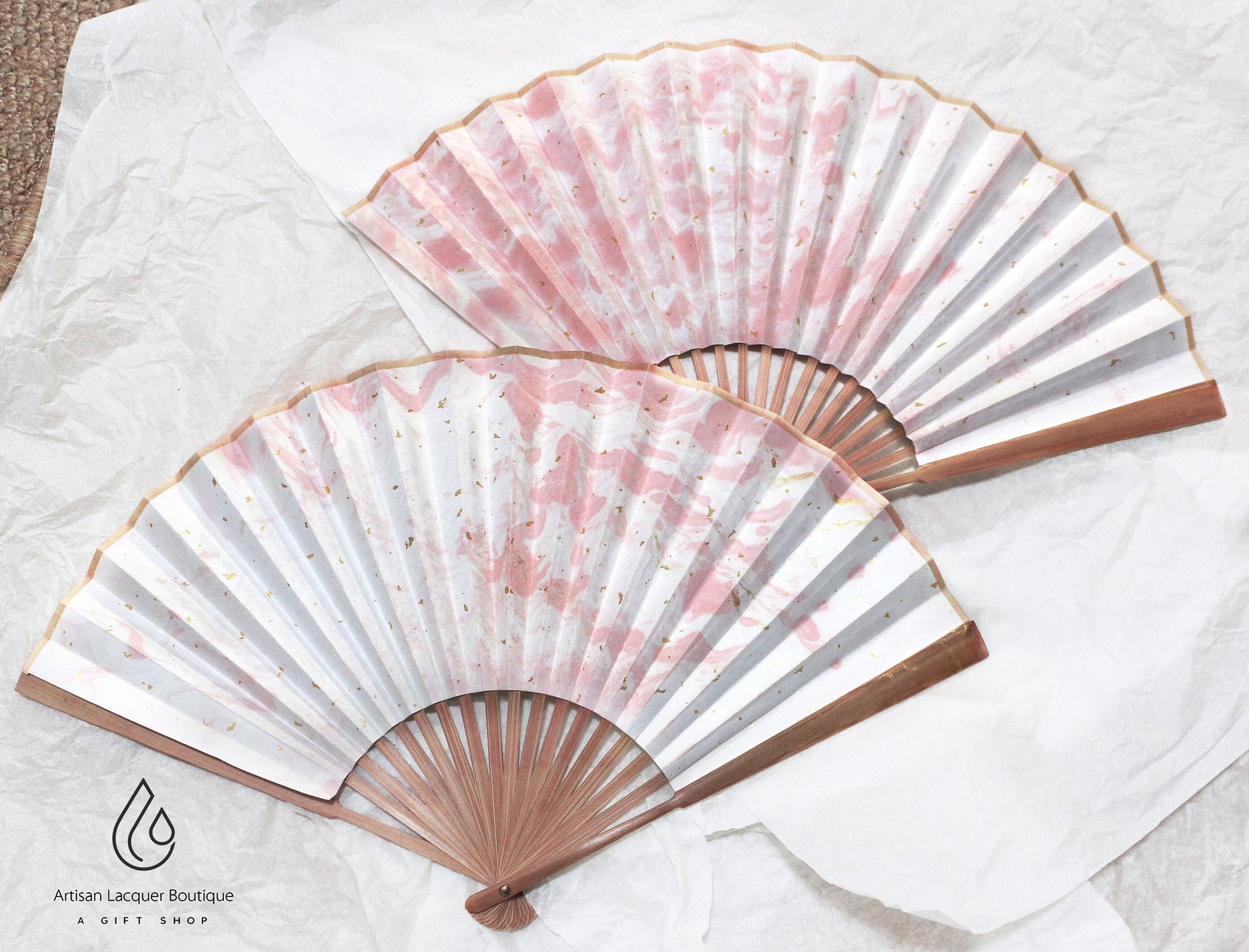 6PCS Personalised Bamboo Lacquer Wedding Fans, Wedding Party Favor ...