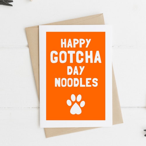 Personalised Happy Gotcha Day Card Dog Adoption Card New Dog - Etsy