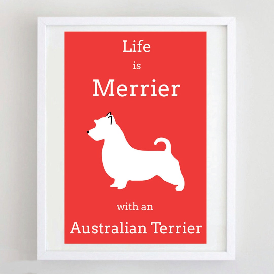 Australian Terrier Print - Dog Art - Dog Poster - Terrier Print - Dog ...