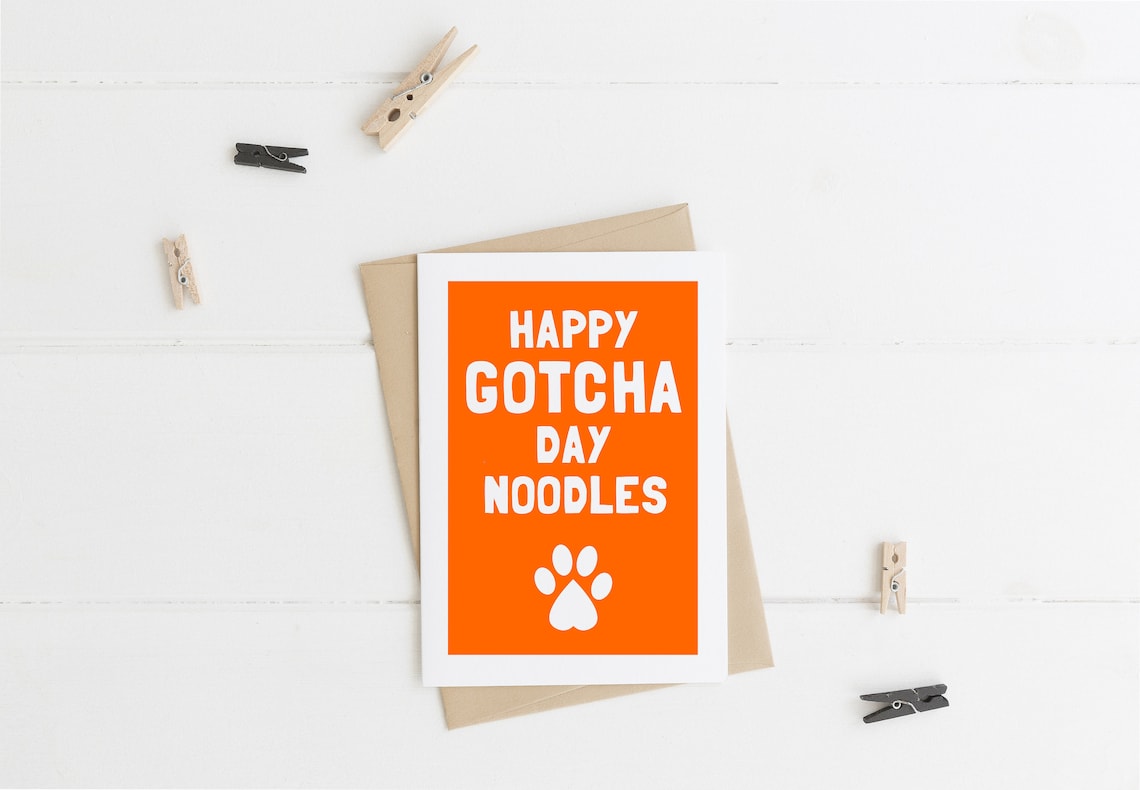 Personalised Happy Gotcha Day Card, Dog Adoption Card, New Dog Card ...