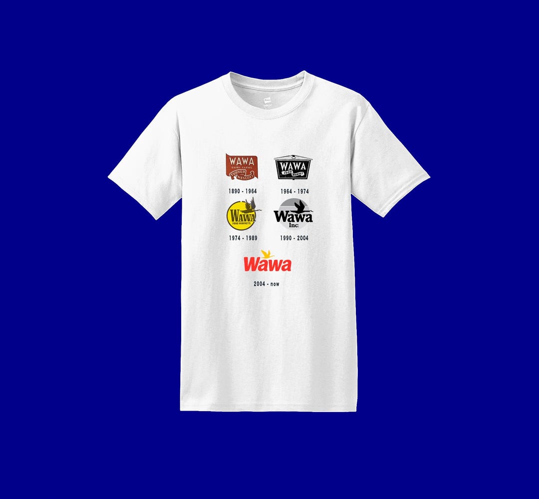 History of Wawa T-shirt | Wawa Original Logos Tee | Philly Jawn Wawa ...