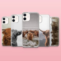 Highland Cow iPhone Case, Floral Cow Tough Phone Cases, Cow Lover Gift ...