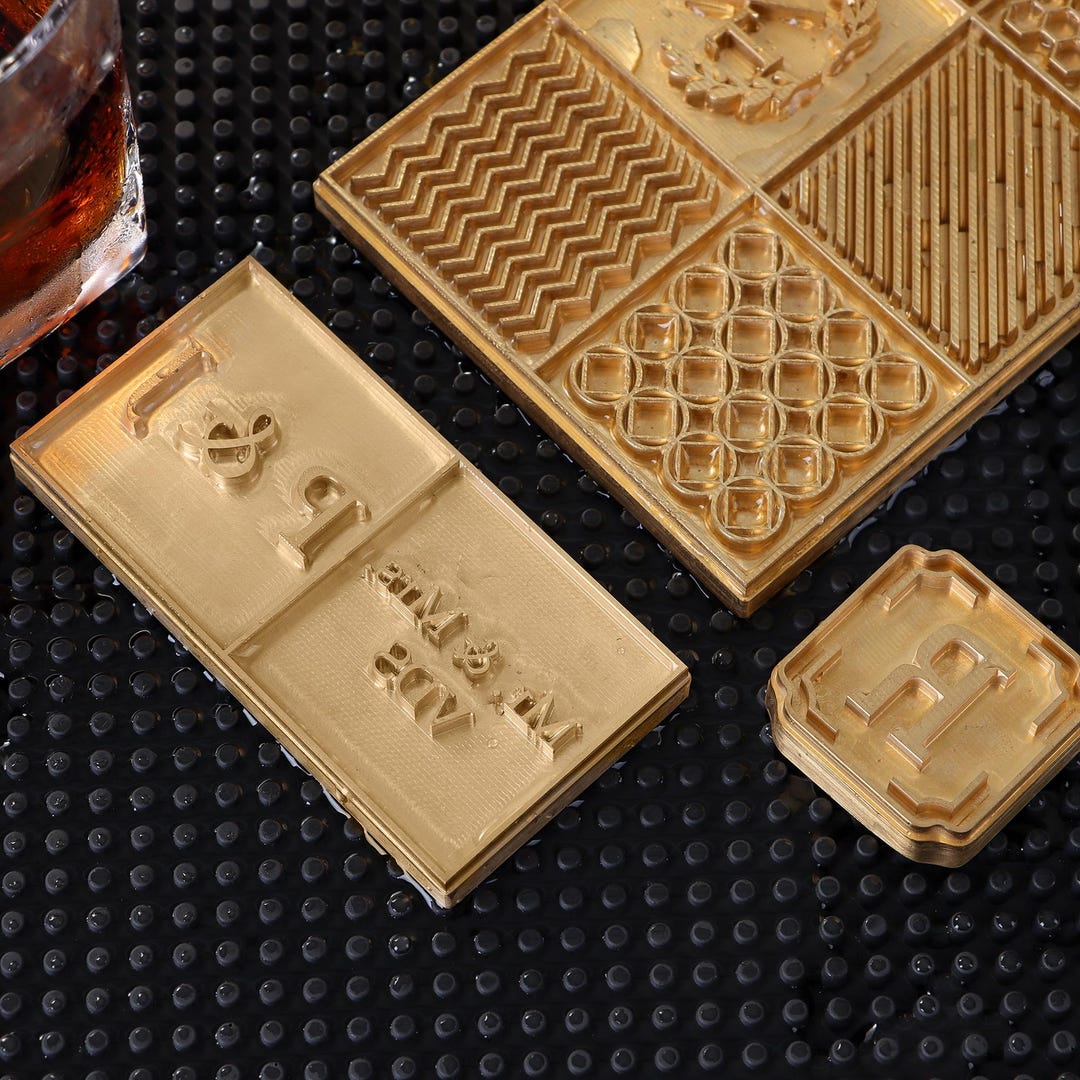 Custom Brass Ice Plate - the Best Gift for Dad, Ice Cube Tray for Bar ...