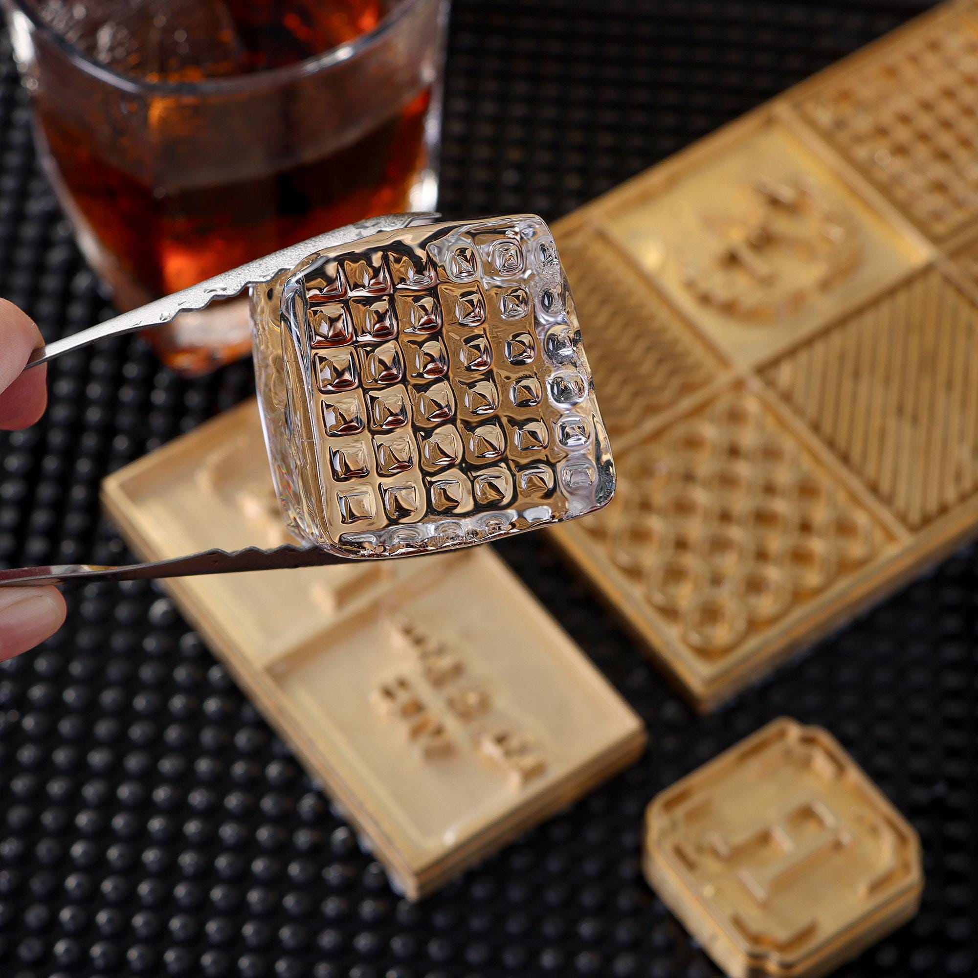 Custom Logo Ice Cube Tray, Brass Ice Stamp Plate, Anniversary Gift ...