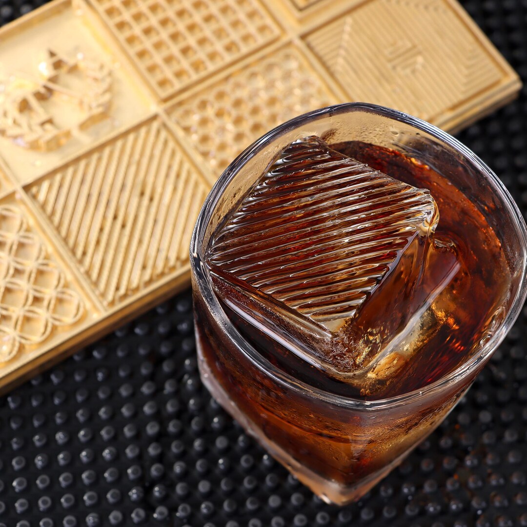 Custom Logo Ice Cube Tray, Personalized Ice Stamp, Brass - Etsy