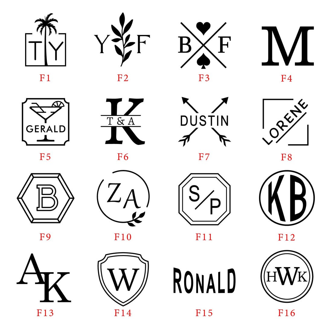 Whiskey Monogram Ice Stamp, Multiple Designs, Custom Ice Cube Stamp ...