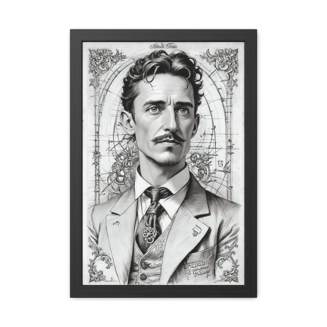 Nikola Tesla Poster- Digital Art Print, Wall Art, Digital Download ...