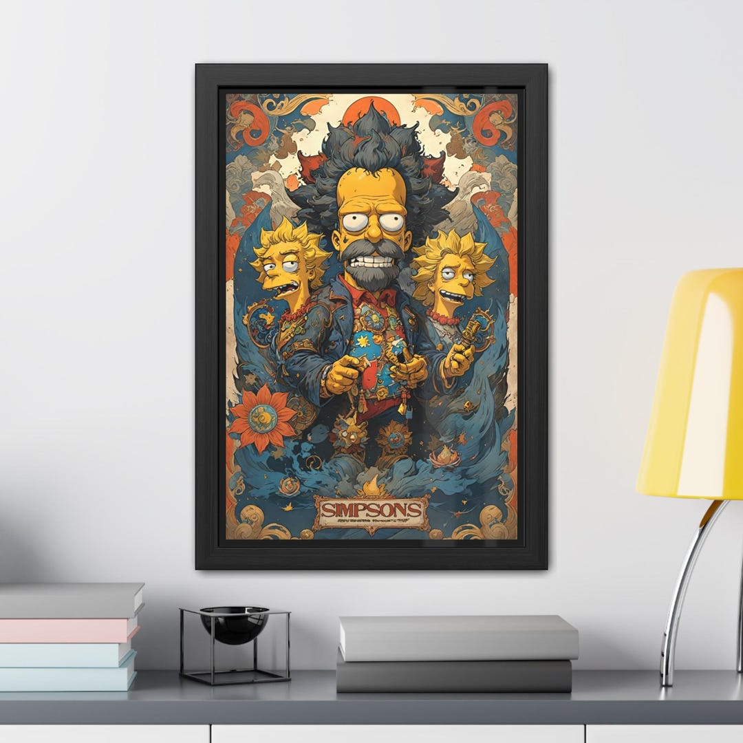 Simpsons Phychedelic Poster - Digital Art Print, Wall Art, Digital ...