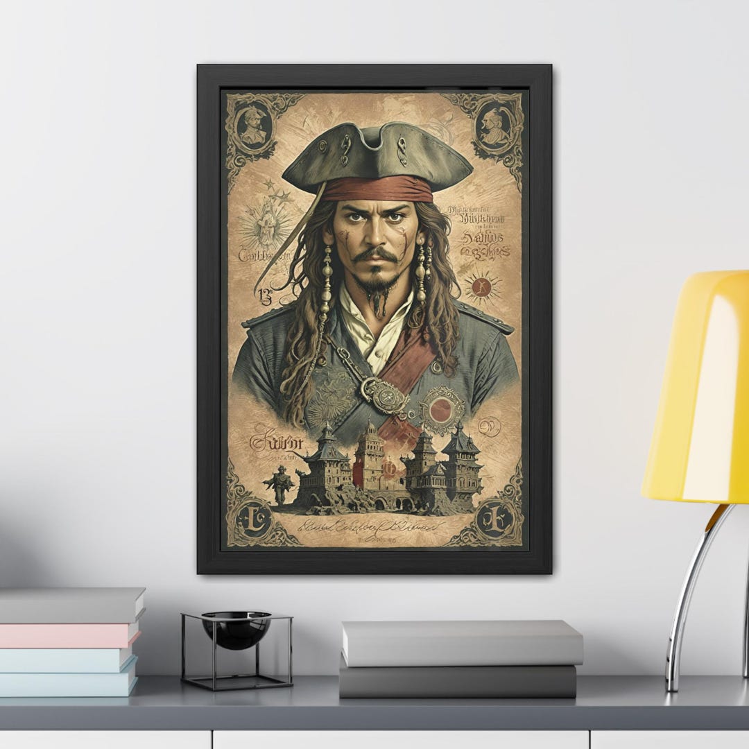 Jack Sparrow Caribbean Pirates Vintage Poster - Digital Art Print, Wall ...