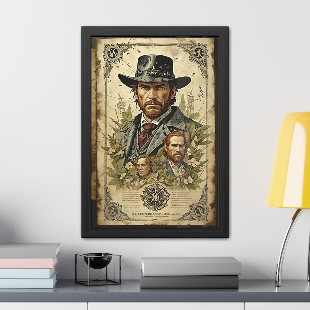 Red Dead Redemption Vintage Poster Digital Art Print, Wall Art, Digital ...