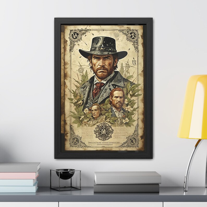 Red Dead Redemption Vintage Poster Digital Art Print, Wall Art, Digital ...